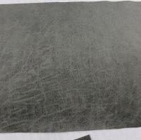China PU Flocked Pig Skin Suede Bonded Recycled Embossed Synthetic Coated Backing Leather for Decorative Bag Sofa Garment Uses for sale