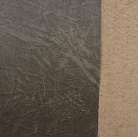China 1.4mm 5.0kg Waterproof Peeling Suede Velvet PU Flocking Bonded Material Embossed Recycled Leather Fabric for Decorative Bags for sale
