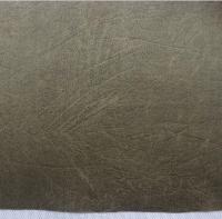China Soft Imitate Artificial Flocking Recycled Footwear Wear Resistant Microfiber Suede Synthetic Pu Pvc Bonded LEATHER for sale