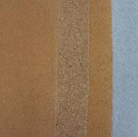 China Metallic Like Artificial PU PVC Bonded Flocking Leather Fabric Animal Grain Shoe Flocked Recycled Vegan Cork Leather for sale