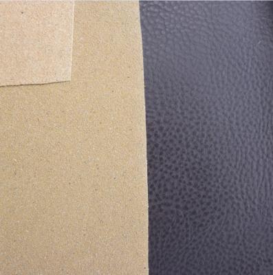 China Soft Flocked Suede PU Bonded Synthetic for Shoe Flocking Shoes Leather for sale
