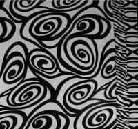 China Faux PU  Bonded zebra Flocking Furniture Leather Materials Fabric for sale