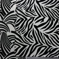 China PU Bonded Zebra Flock Car Sofa Furniture Flocking Leather for sale
