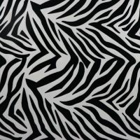 China PU Bonded Zebra Flock Car Sofa Furniture Flocking Leather for sale