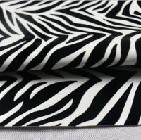 China PU Bonded Zebra Flock Car Sofa Furniture Flocking Leather for sale