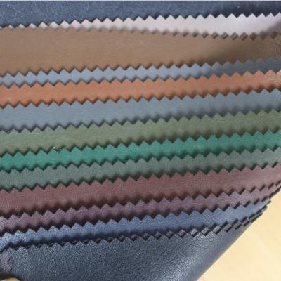 China PU Faux Protein Metal Wire Embossed Leather Jacket Cloth Stretchable Blackout for Garment Bags Sofas Stylish for sale