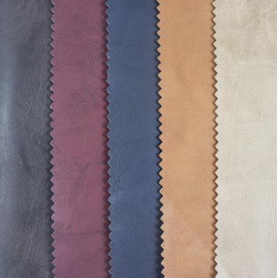 China Soft PU PVC Vintage Synthetic Artificial Leather for Clothing Garment Eco-friendly  Leather for sale