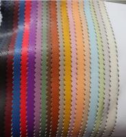China PU Protein Metal Wire Tinsel Cloison Faux Jacket Clothing Leather Fabric for sale