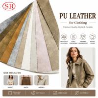 China Stretchable Soft PU Synthetic Leather Products for Jacket Pigment Garment Costume Cuffs Collars Cloth for sale