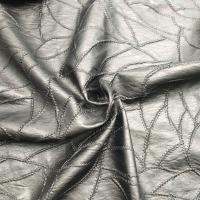 China Top Quality Korean Market 4D Embroider Metal Wire Synthetic PU Artificial Leather for Making Bags Garment Box Cases for sale