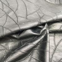 China Top Quality Korean Market 4D Embroider Metal Wire Synthetic PU Artificial Leather for Making Bags Garment Box Cases for sale