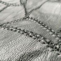 China Top Quality Korean Market 4D Embroider Metal Wire Synthetic PU Artificial Leather for Making Bags Garment Box Cases for sale