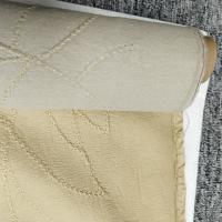 China Hot Sale Korean Market  3D Embroider Metal PU Synthetic Leather Garment Fabric for Clothing Box Case Handbag for sale