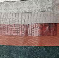 China PU Leather with Embossed Pattern Stretchable and Blackout Features for Outdoor Home Textile and Sofa/Bag Use for sale
