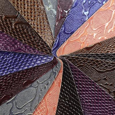China Hot Selling Waterproof Embossed Artificial PVC Leather Fabric for Bags for Decorative Sofas Garments for sale