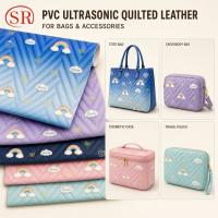 China Ultrasonic Needleless Quilted PVC Leather 3D Pattern Waterproof for Bags for sale