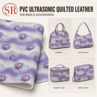 China Ultrasonic Embossed PVC Leather Quilted Stitch Durable for Handbags Luggage Shoes for sale