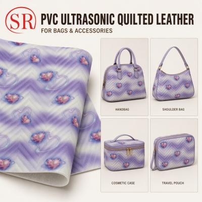China Ultrasonic Embossed PVC Leather Quilted Stitch Durable for Handbags Luggage Shoes for sale