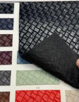 China Manufacturer Eco-Friendly Embossed Woven Design PVC Synthetic Leather Faux Leather for Lady's Bags Upholstery Chair Decor for sale