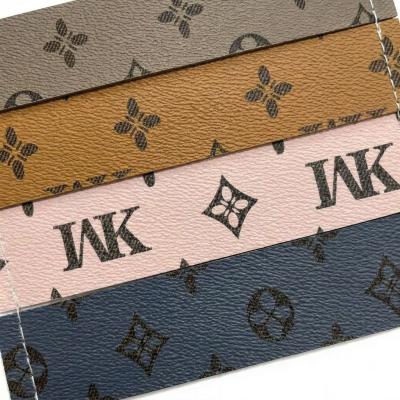 China Wholesale PVC Printed Faux Leather Fabric Synthetic Leather for Luggage for sale
