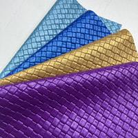 China Wholesale Factory Custom PVC Leather With Knitted Fabric for Bags for sale