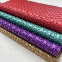 China Wholesale Factory Custom PVC Leather With Knitted Fabric for Bags for sale