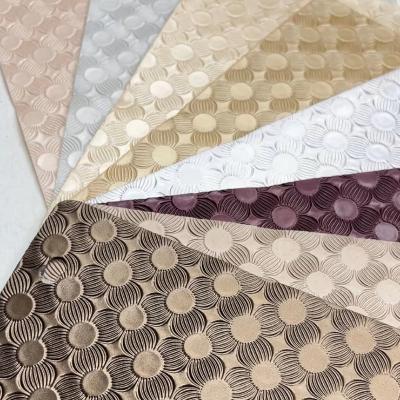 China Hot Sale Stock PVC Litchi Leather Very Cheap Price 0.6mm Nappa Pattern Pvc Leather Bag Leather for sale