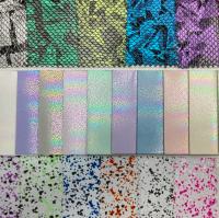 China 2025 New Arrivals Shiny Printed Leather Check Design PU PVC Synthetic Leather Fabric for Children's Shoes for sale