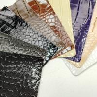 China Many Colors Snake Skin Sparkle Vinyl PVC Faux Leather Fabric Knitted Bag Box  Case Leather for sale