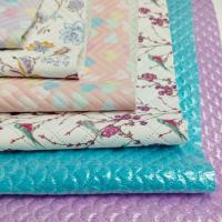 China Leather Craft Supplies Fabrication Services Printed Glossy Mirror Vinyl PVC PU Synthetic Handbag Purse Leather Fabric for sale