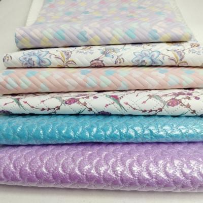 China Printed 100%Vinyl Leather Faux Leather Pvc Leather Fabric for Bags for sale