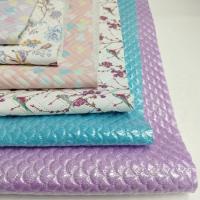 China Printed 100%Vinyl Leather Faux Leather Pvc Leather Fabric for Bags for sale