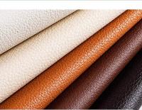 China Litchi Texture PVC Solid Color Artificial Leather Fabric Waterproof Material Used for Jewelry Box Packaging for sale