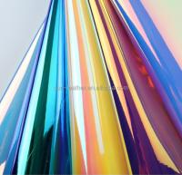 China 2024 New Product Wholesale Holographic rainbow PVC Film for Wallet and Handbag Use for sale