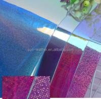 China 2024 New Product Wholesale Holographic rainbow PVC Film for Wallet and Handbag Use for sale