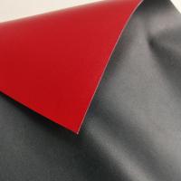 China Premium Red Black Spliced PU Leather Material Wear Resistant Waterproof Cloth Leather for  Handbag Production for sale