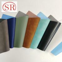 China Faux Leather Fabric PU Leather Fabric Knitted Process for Shoe Leather Fabric for sale