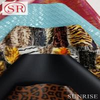 China Waterproof Fabric 3D Texture Printing Material PVC Leopard Print Leather Used for Shoe Bag for sale