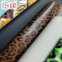 China Waterproof Fabric 3D Texture Printing Material PVC Leopard Print Leather Used for Shoe Bag for sale