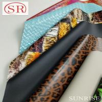 China Waterproof Fabric 3D Texture Printing Material PVC Leopard Print Leather Used for Shoe Bag for sale