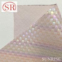 China Gradient Cobblestone Pattern Crocodile Skin Pattern PU PVC Faux Artificial Synthetic Leather Fabric for Handbags Furniture for sale