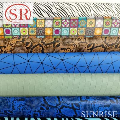 China Chinese Factory Soft Embossed PVC Artificial Leather Decoration Abrasion Resistant Solid Color Sofa Use Manufactured PU Material for sale