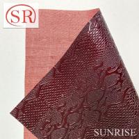 China PU Leather Embroidery Roll Waterproof Material Sofa Bag Garment Outdoor Home Textile Decoration Stretch Feature Embossed Pattern for sale
