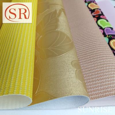 China PU Leather Woven Shape Abrasion-Resistant with Embossed Pattern Stretchable for Sofa Car Outdoor Home Textile Bags for sale