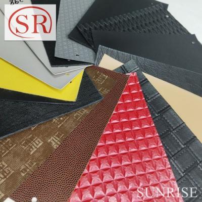 China Custom Printed Artificial PVC Synthetic Leather Embossed Flower Printed Faux Leather for Handbags Luggage Garments for sale