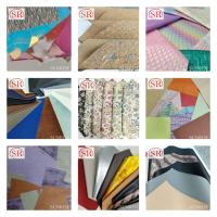China Custom Printed Artificial PVC Synthetic Leather Embossed Flower Printed Faux Leather for Handbags Luggage Garments for sale