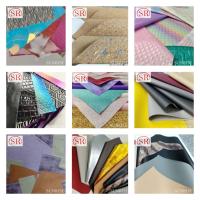 China Custom Printed Artificial PVC Synthetic Leather Embossed Flower Printed Faux Leather for Handbags Luggage Garments for sale