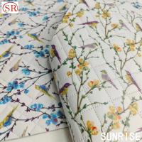 China Customize Print PVC Artificial Leather Flower Printed PVC Faux Leather Fabric for Furniture for sale
