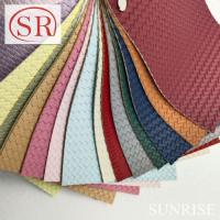 China Hot Selling Artificial Leather Woven Simulated Three-Dimensional Woven PVC Leather for Lady Bag for sale