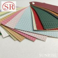 China Hot Selling Artificial Leather Woven Simulated Three-Dimensional Woven PVC Leather for Lady Bag for sale